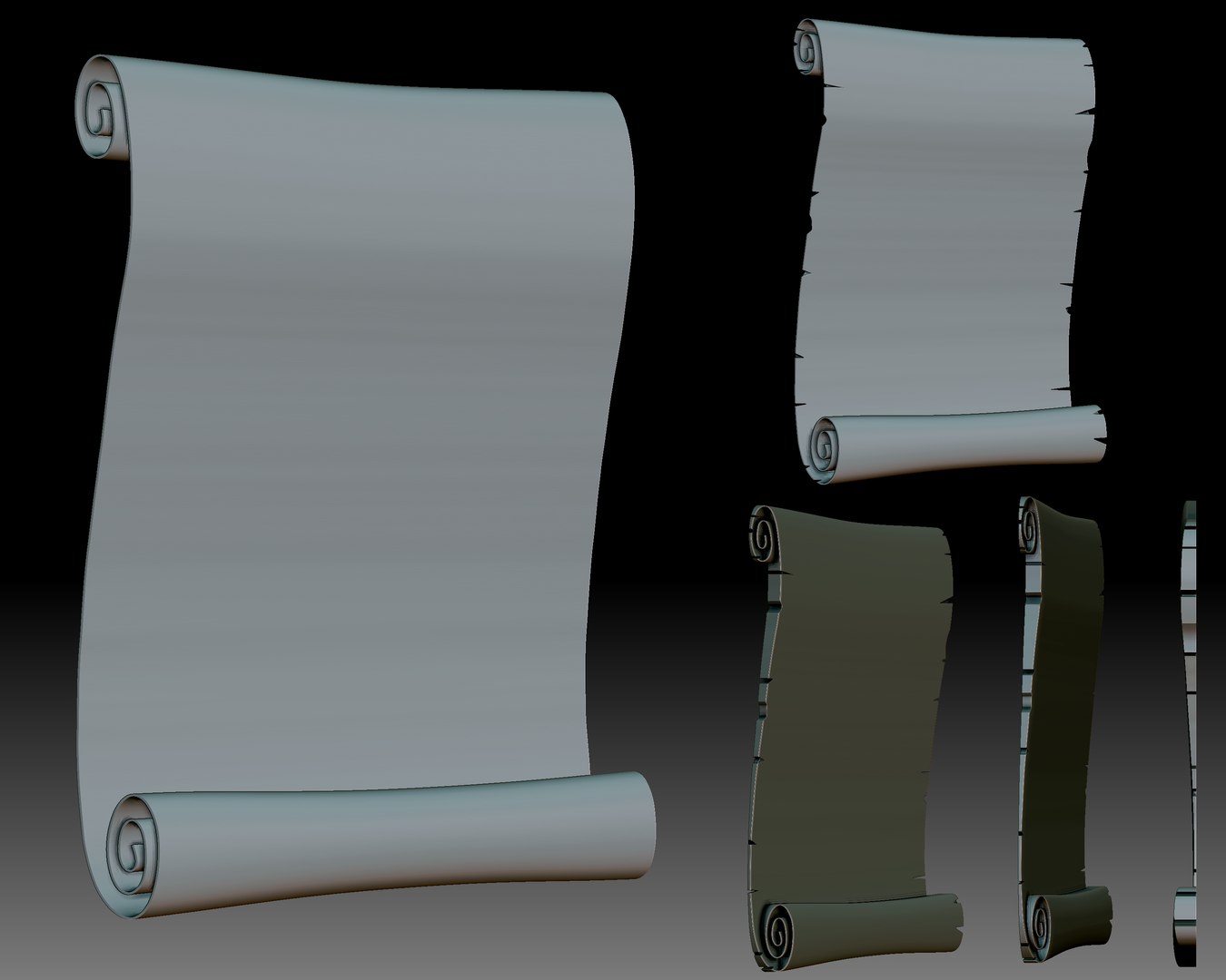 3D Scrolls bundle 3D relief for CNC router or 3D printer - TurboSquid ...