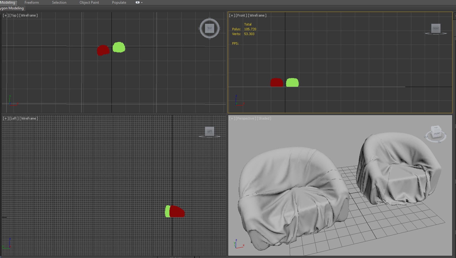 fabric covered 3d max