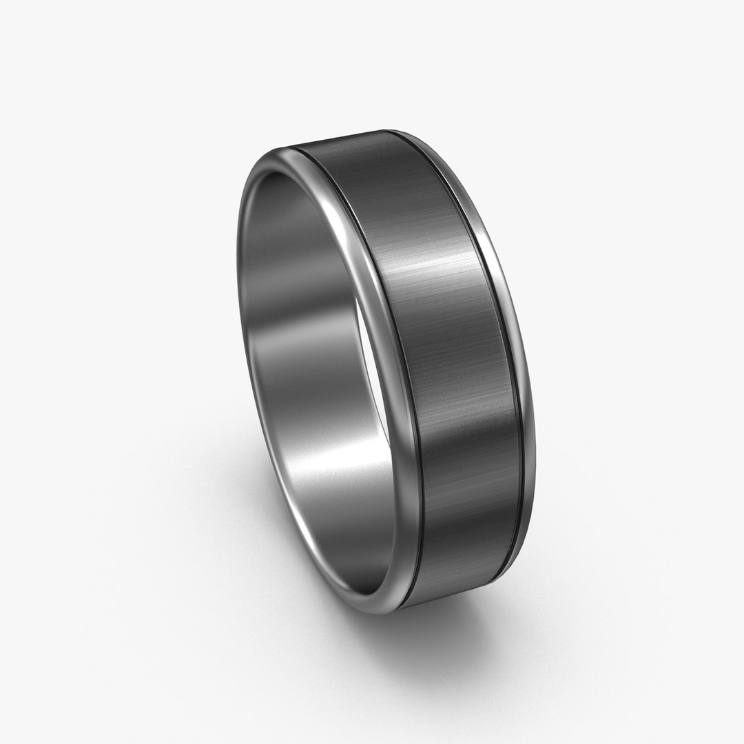 3d male wedding ring model