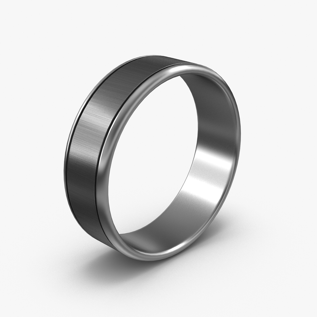 3d male wedding ring model