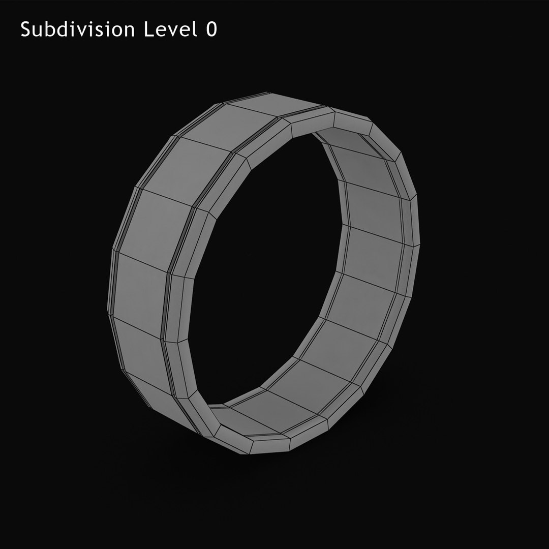 3d male wedding ring model