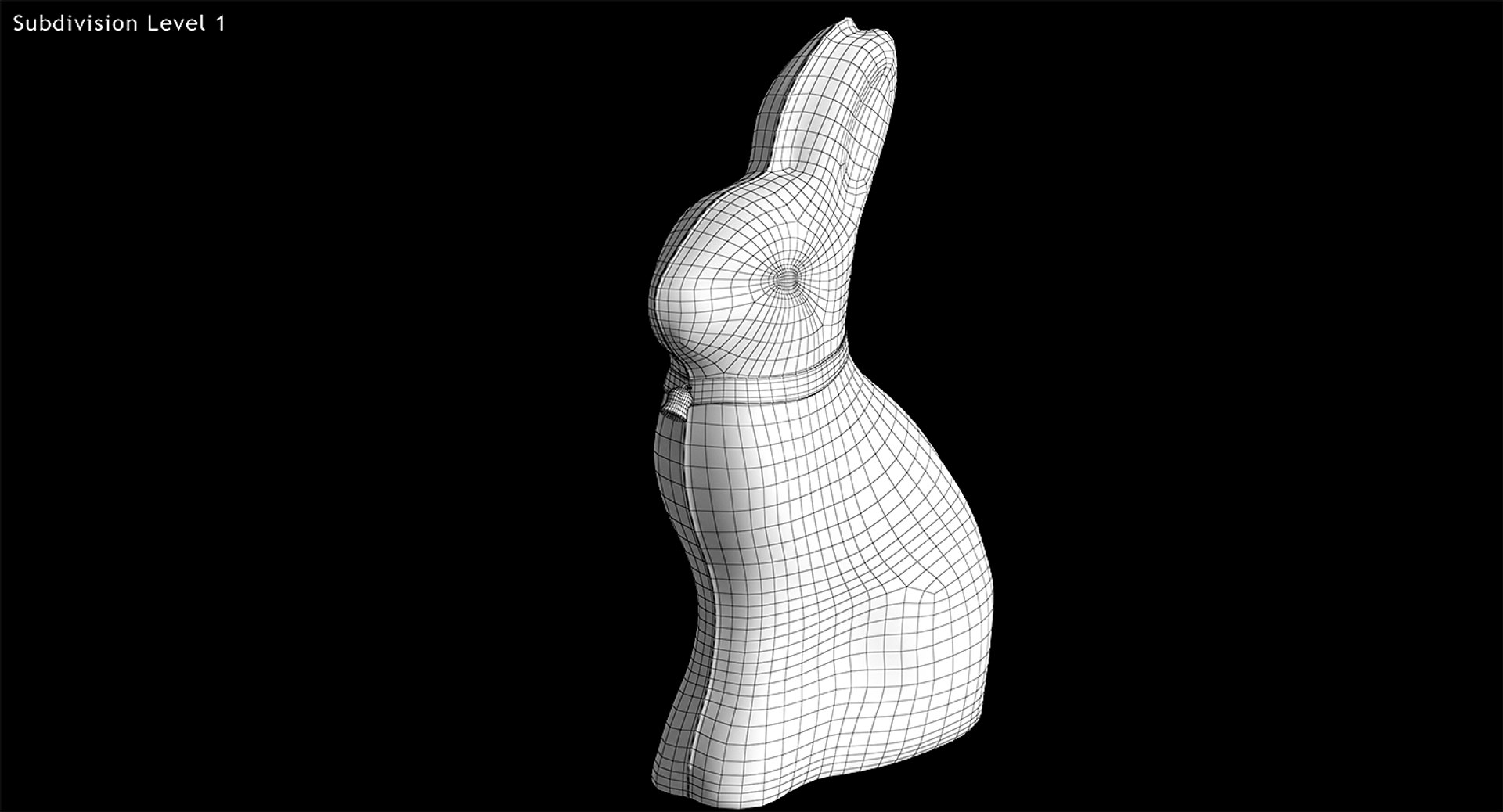 3d Model Chocolate Easter Bunny Tinfoil