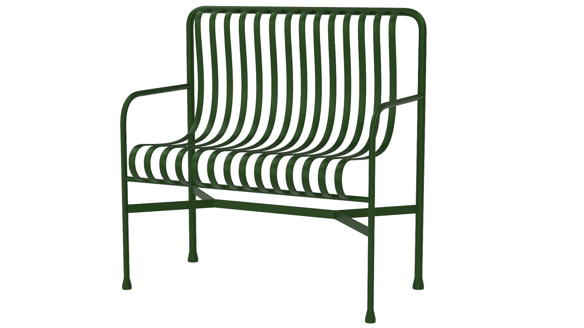 3D Hay Palissade Striped Outdoor Furniture Green Chair 3D - TurboSquid ...