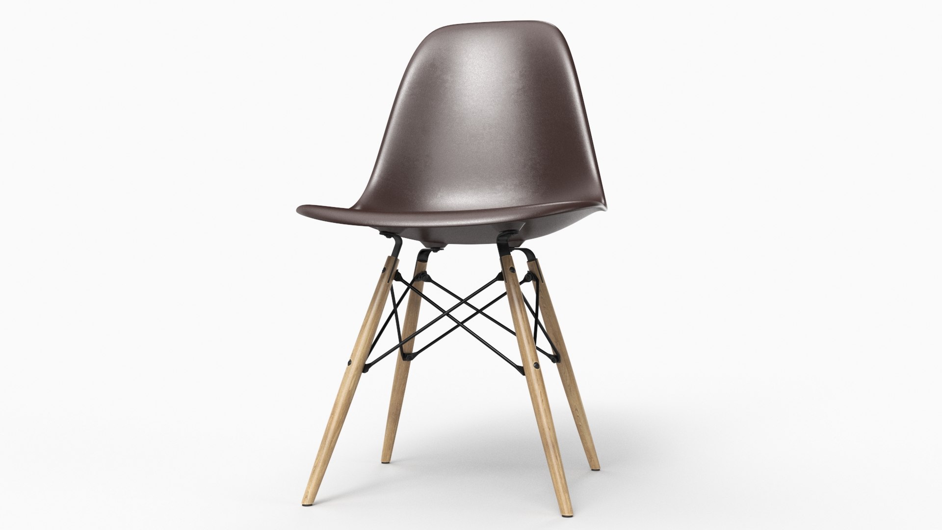 3D Eames Plastic Side Chair DSW Chocolate - TurboSquid 1984725