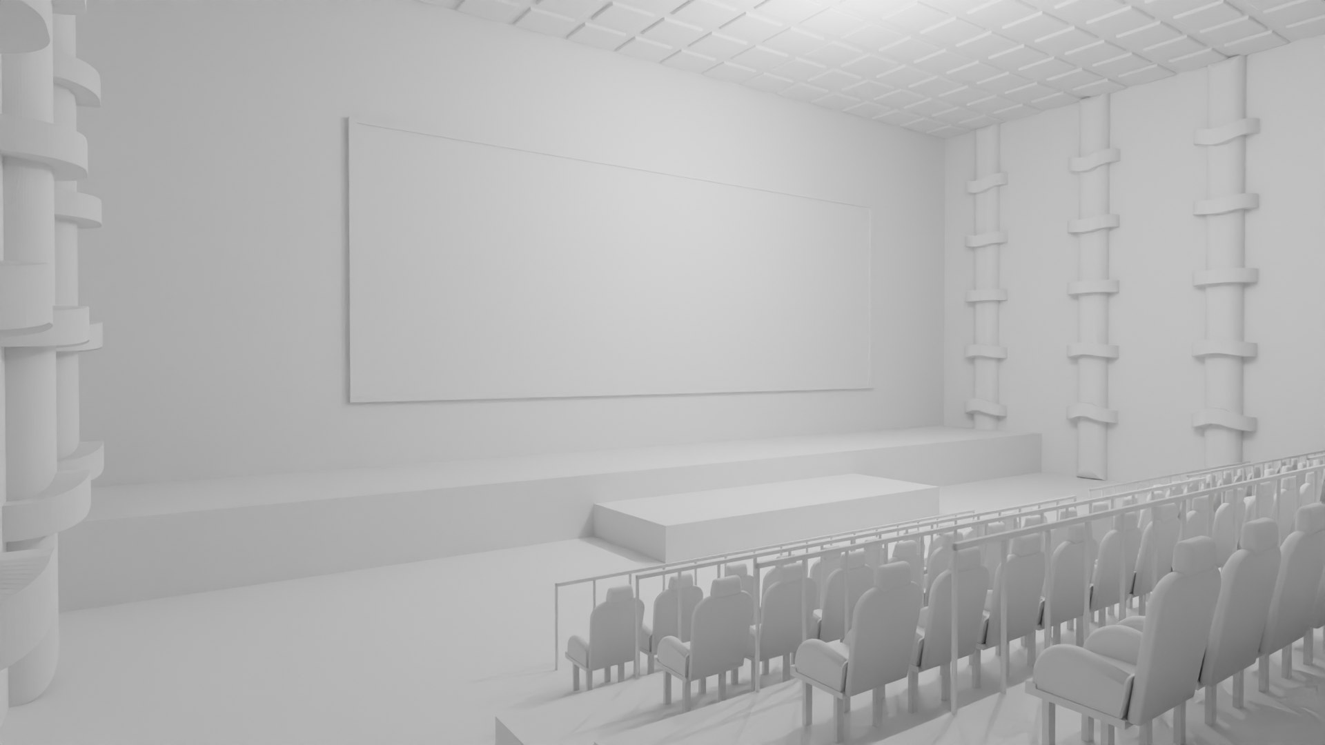 3D Model Movie Theater Interior - TurboSquid 2159605