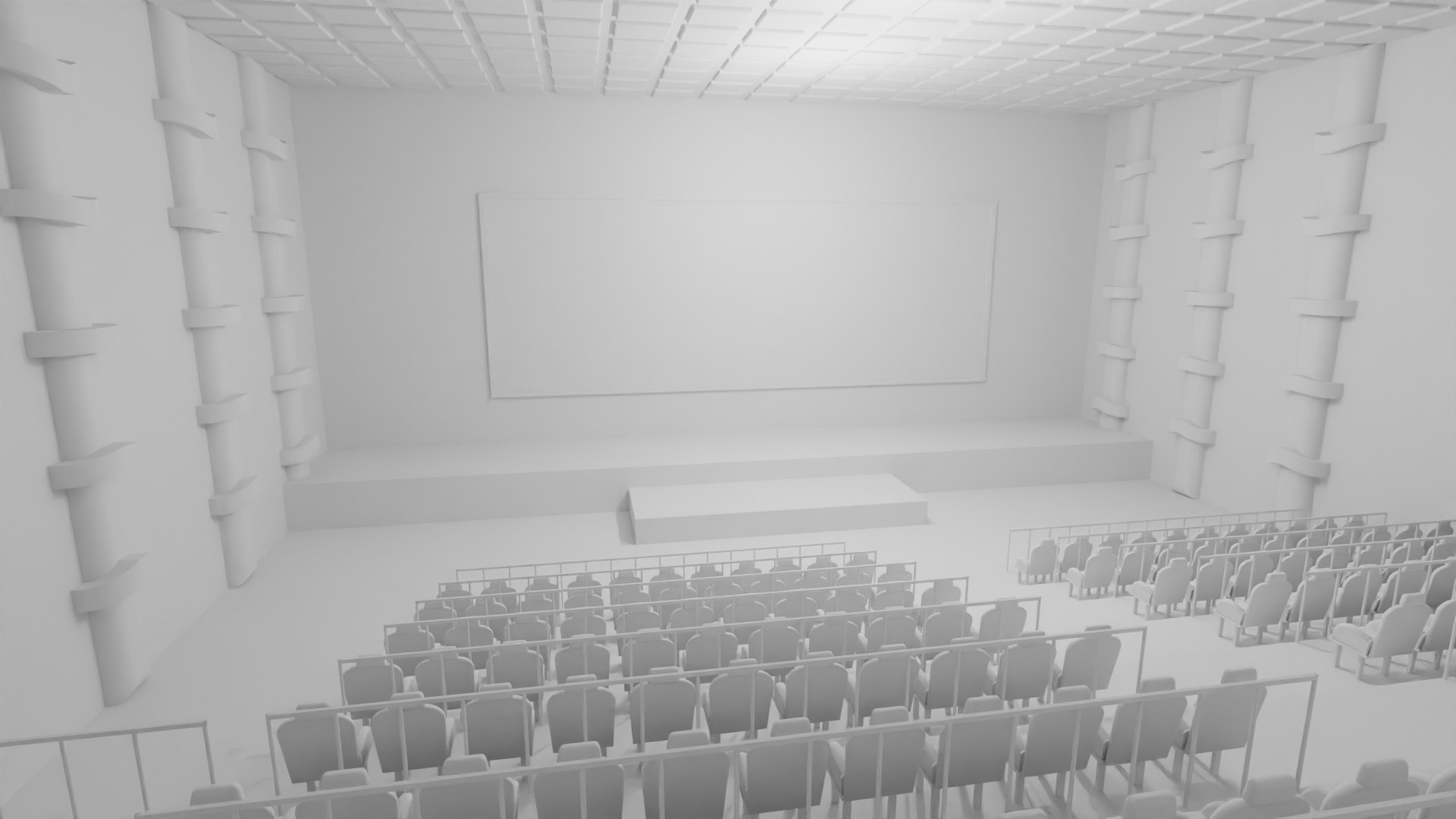 3D Model Movie Theater Interior - TurboSquid 2159605