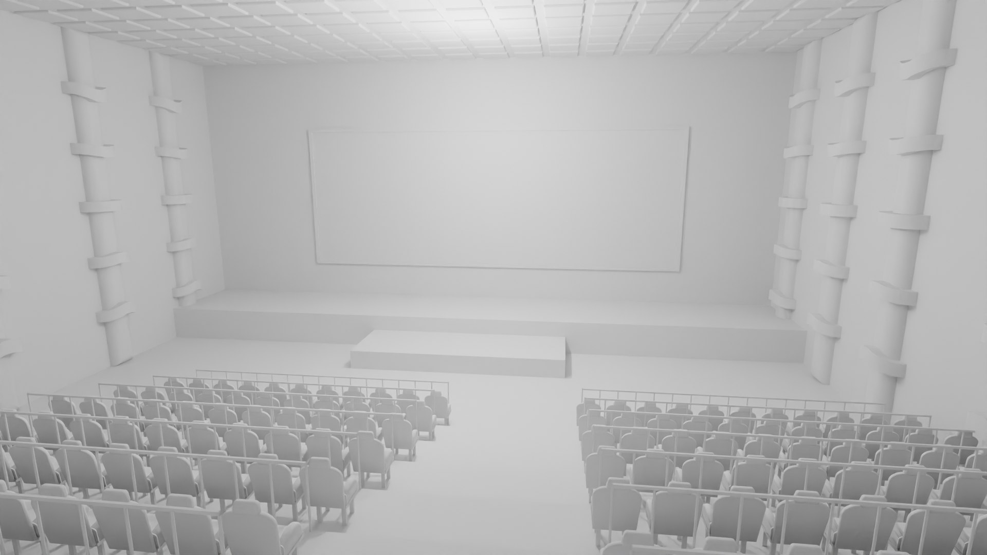 3D Model Movie Theater Interior - TurboSquid 2159605
