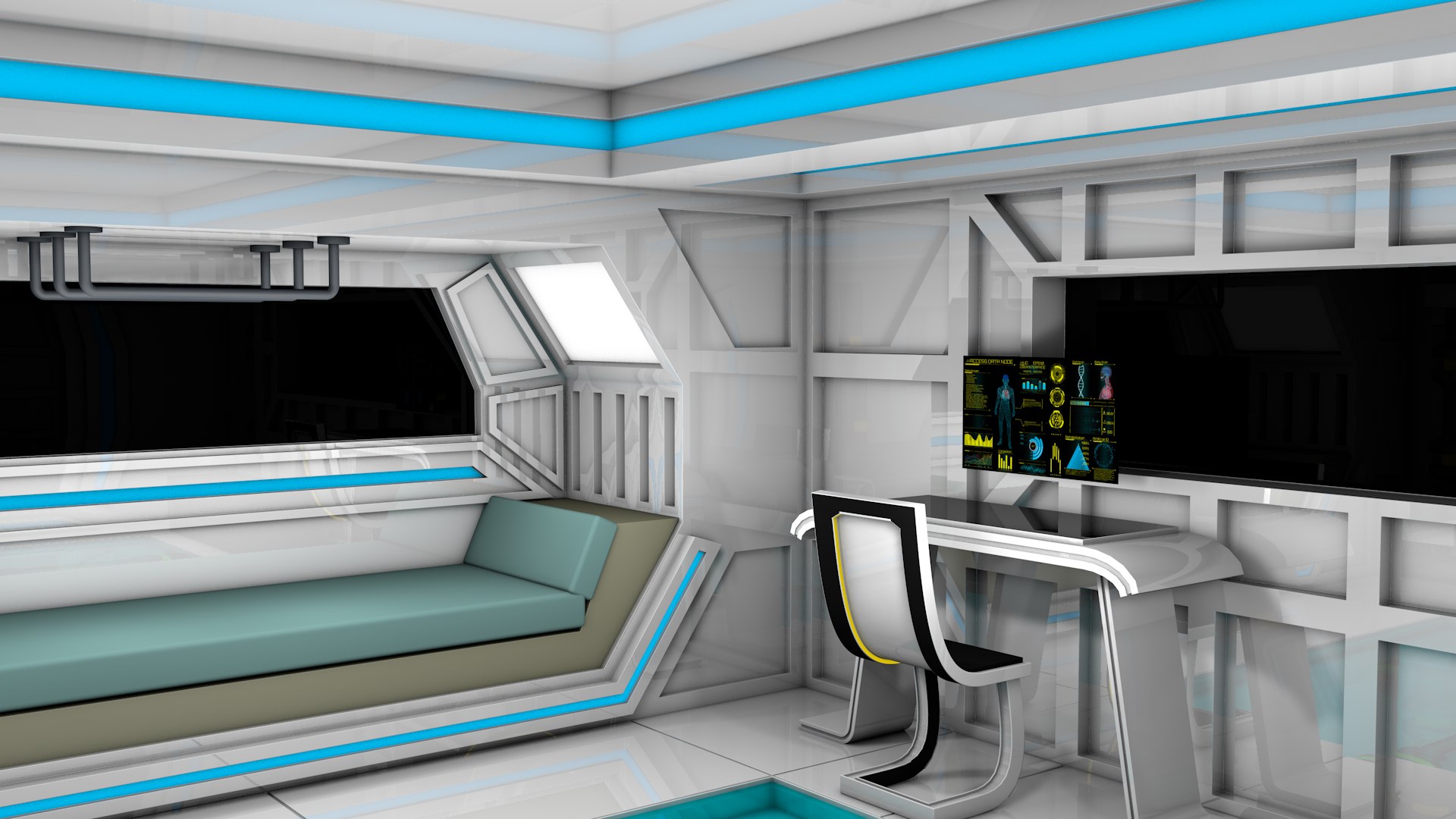 Sci Fi Room 3D Model - TurboSquid 2251269