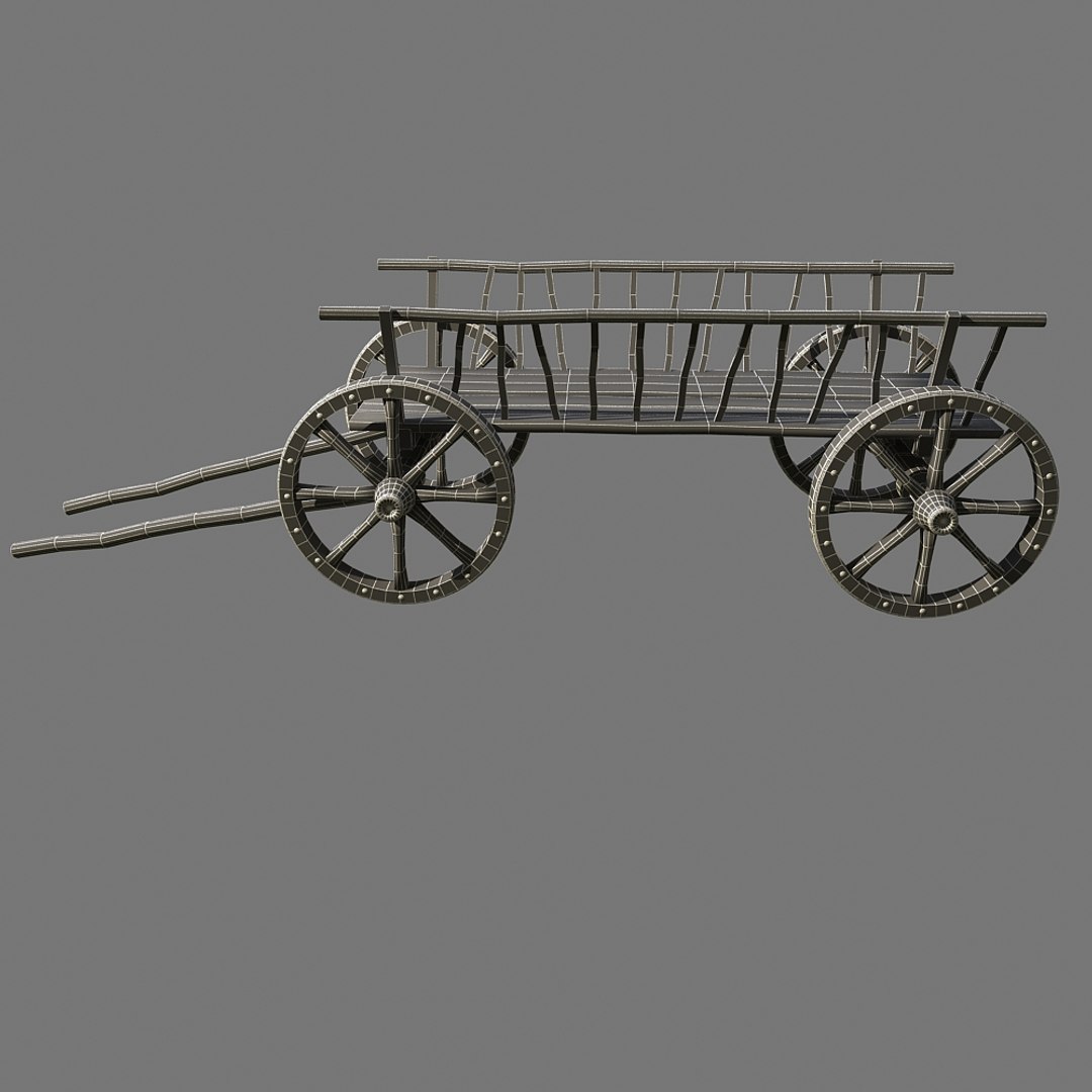 wooden cart