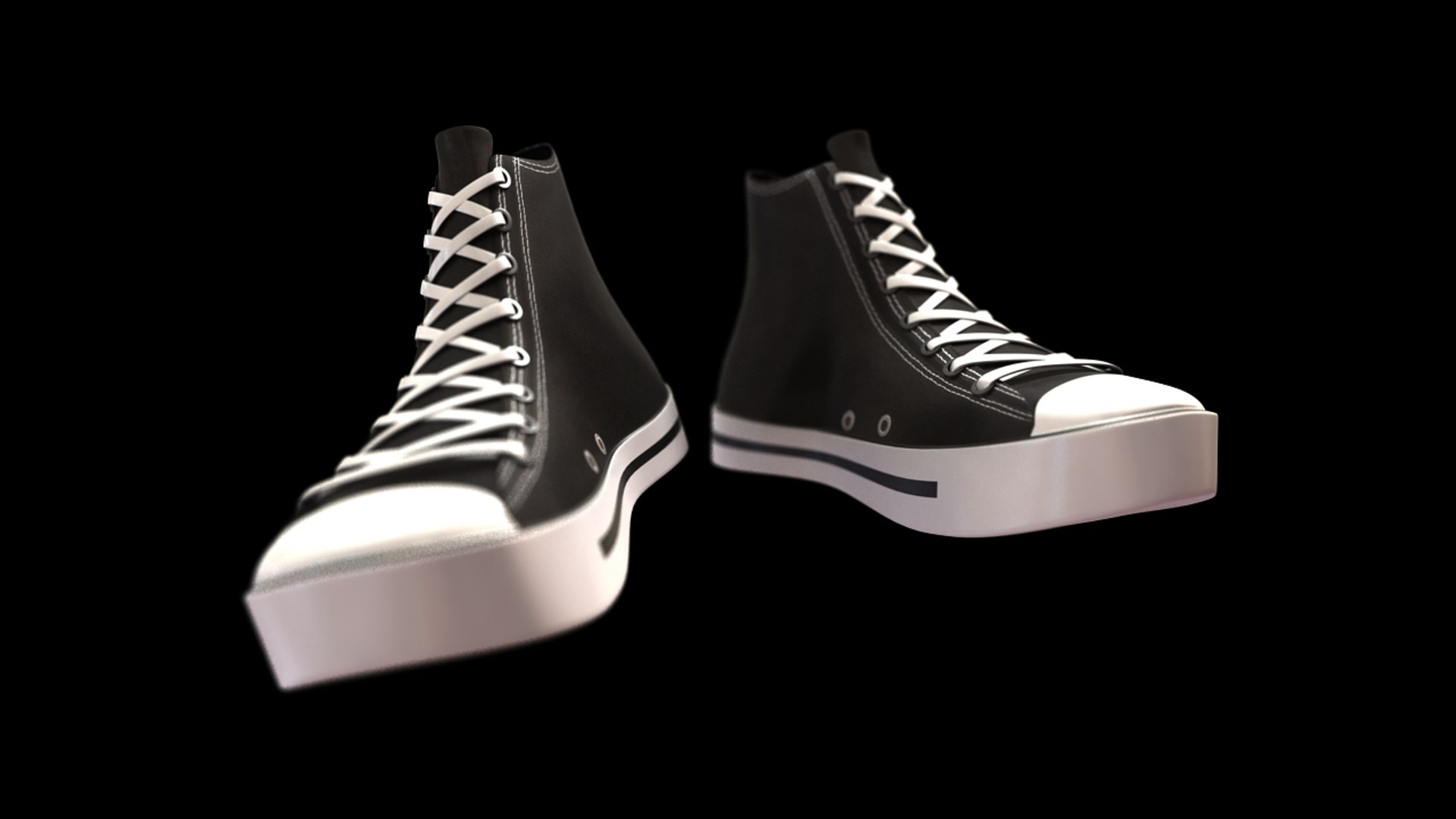 Converse Allstar Athletic Shoes 3d Model