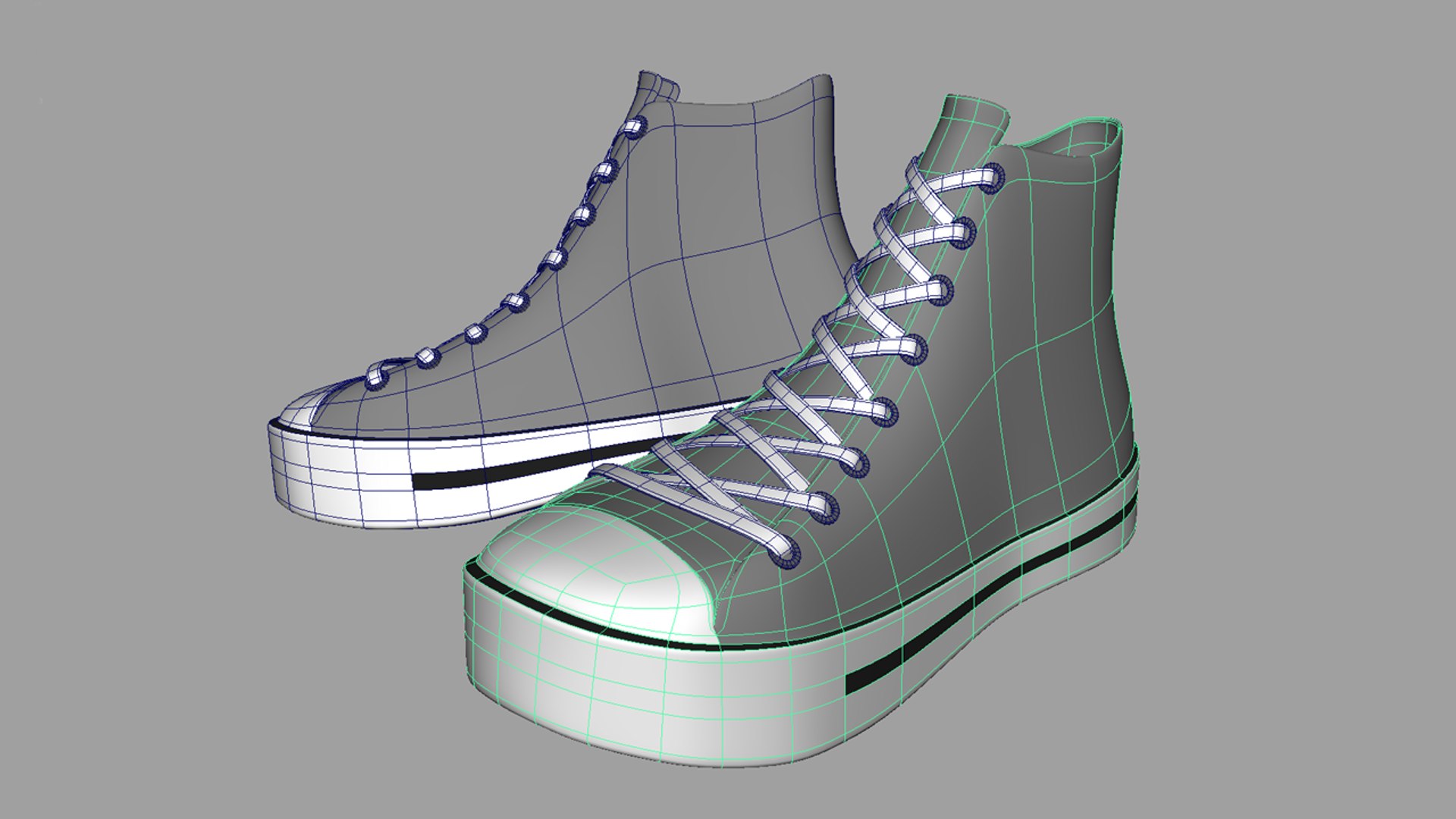 Converse Allstar Athletic Shoes 3d Model