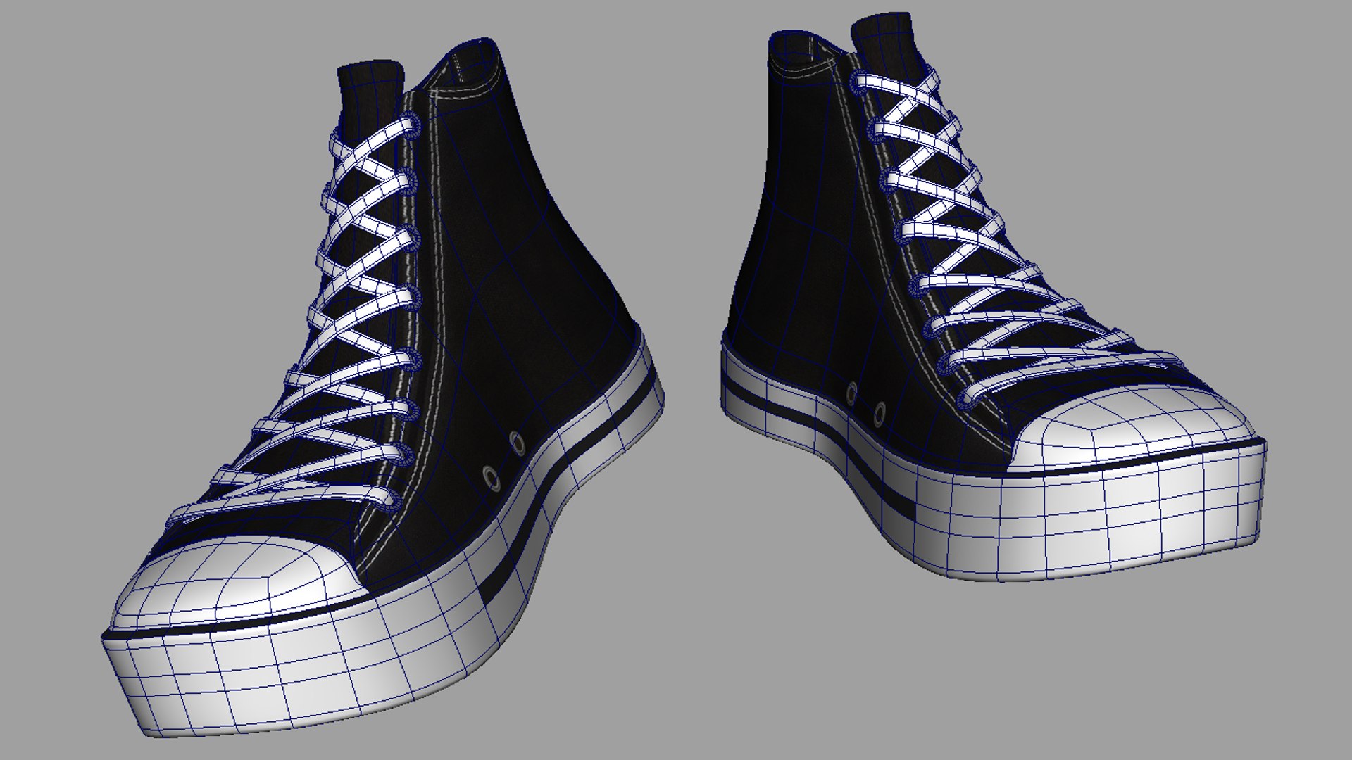 Converse Allstar Athletic Shoes 3d Model
