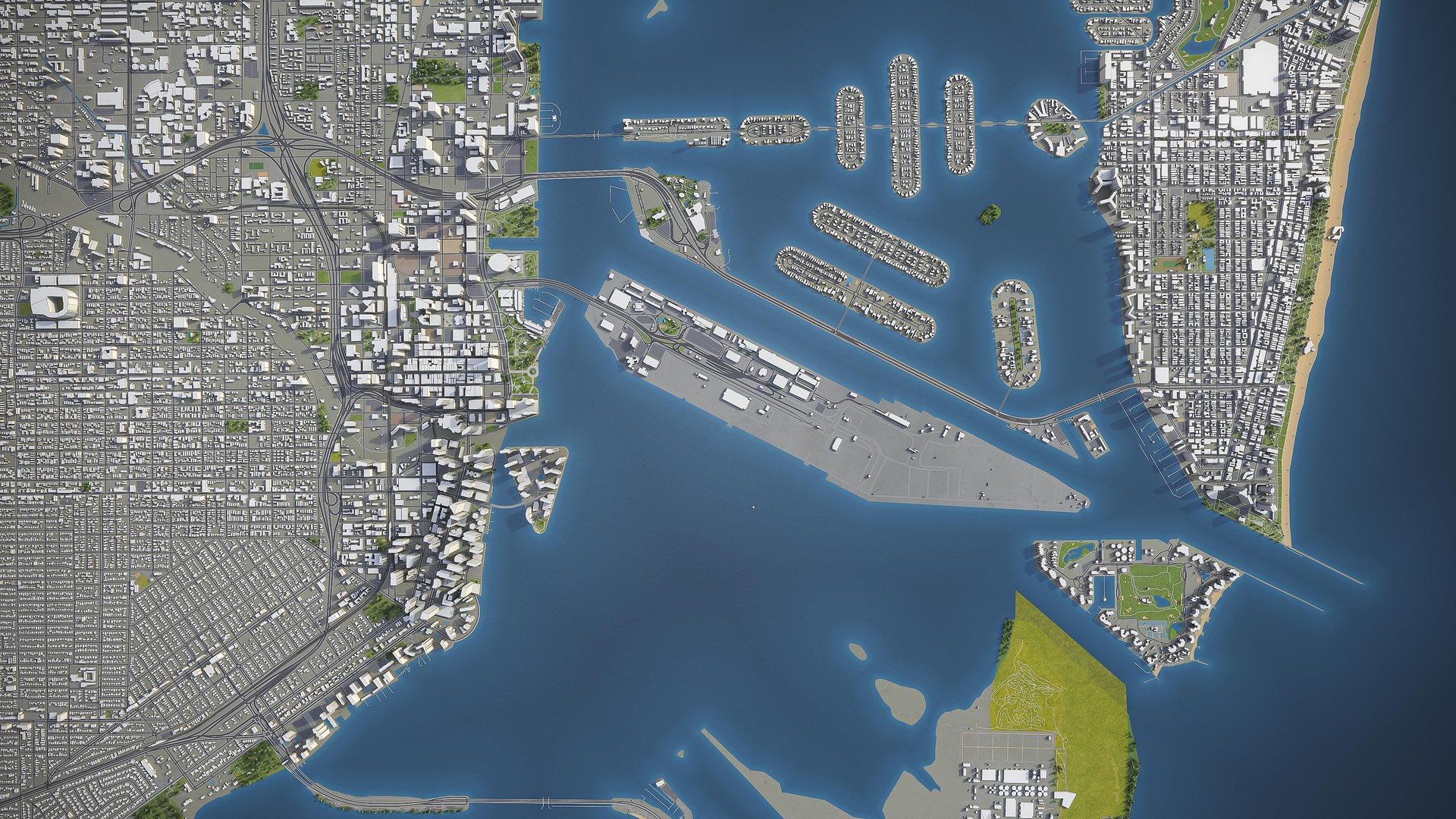 3D Model Miami Surrounding - - TurboSquid 1511273