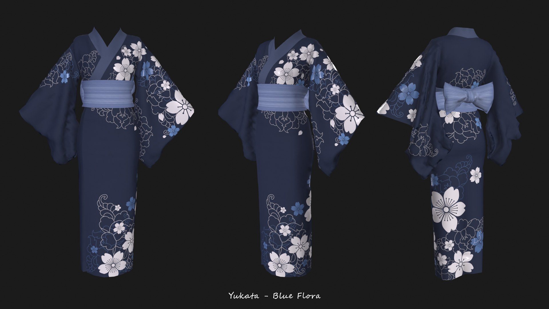 3D Yukata Model - TurboSquid 2090128