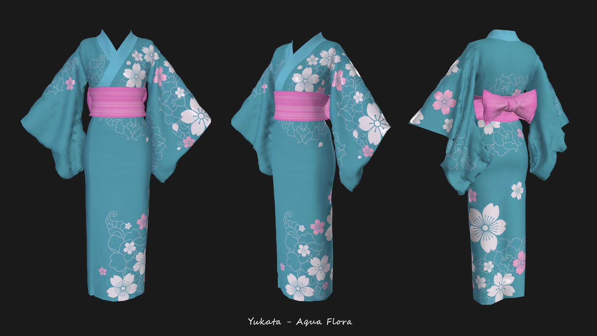 3D Yukata Model - TurboSquid 2090128