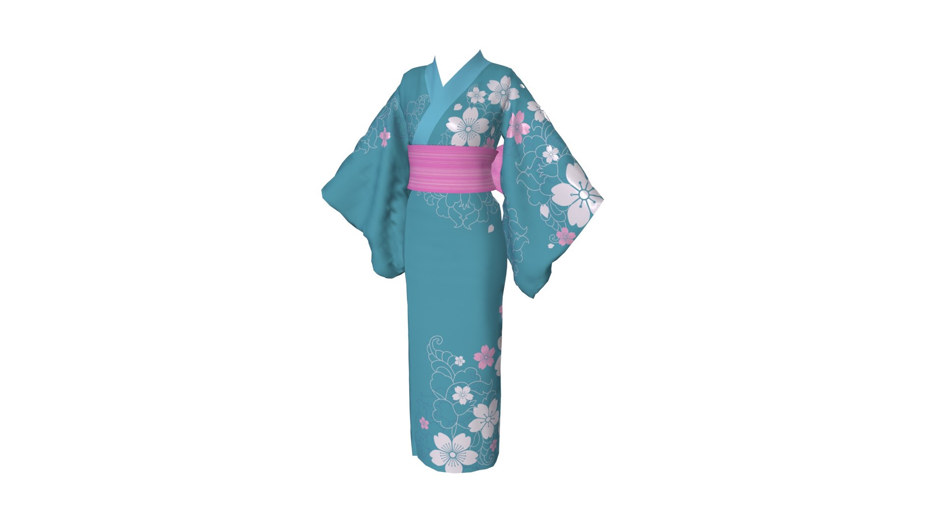 3D Yukata Model - TurboSquid 2090128