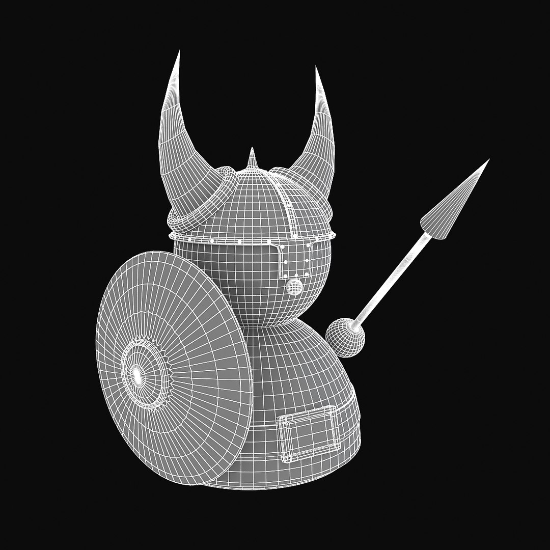 3d viking doll toy model