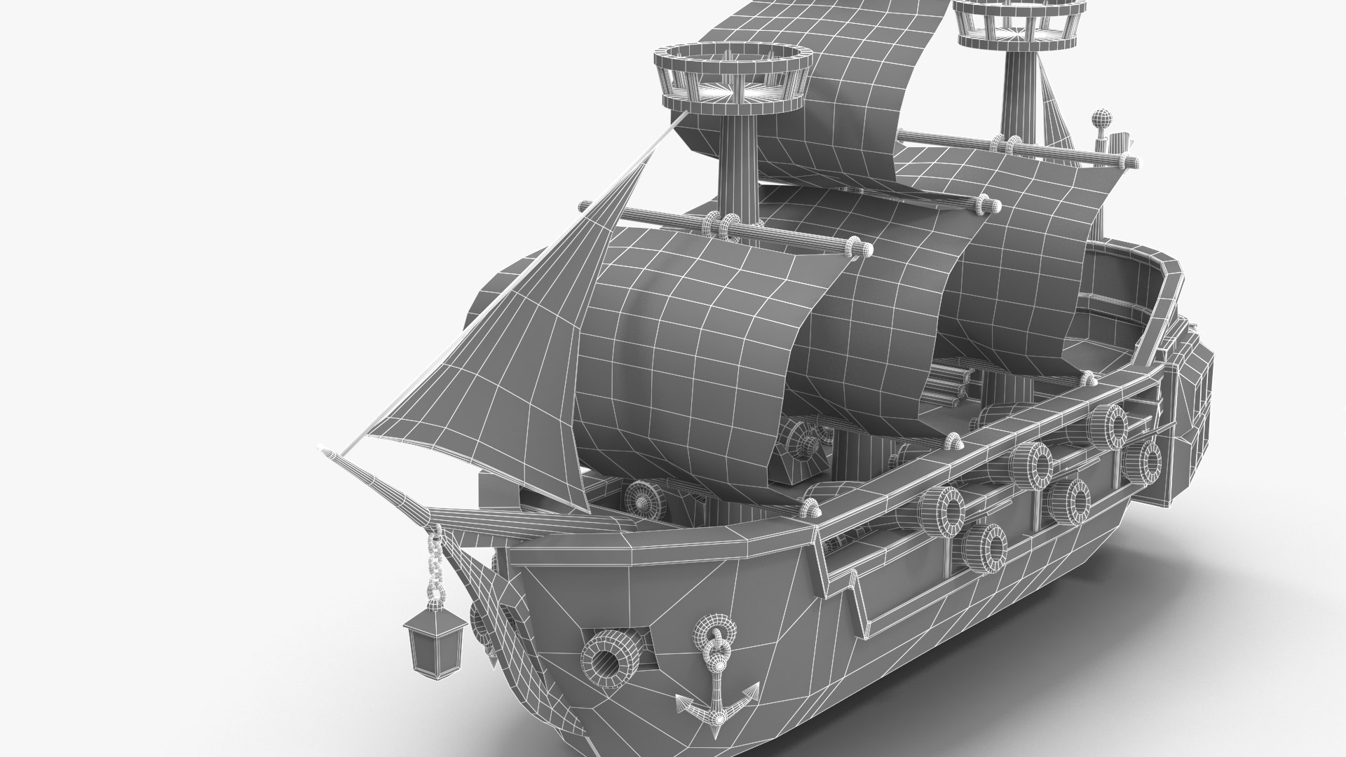 Cartoon Ship V2 3D - TurboSquid 1790368