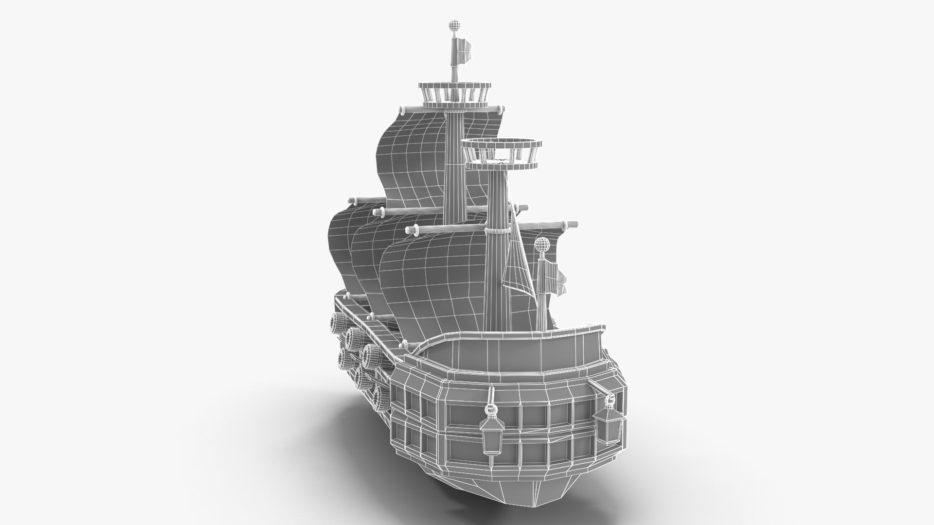 Cartoon Ship V2 3D - TurboSquid 1790368