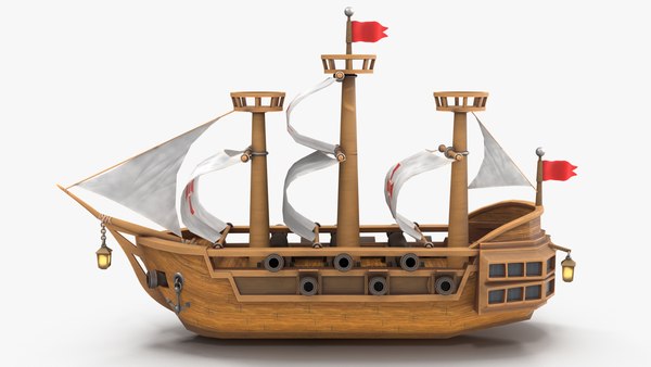Cartoon Ship V2 3D - TurboSquid 1790368