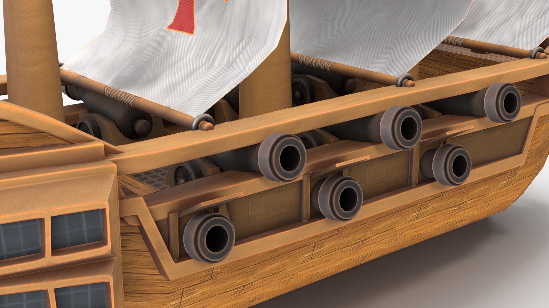Cartoon Ship V2 3D - TurboSquid 1790368