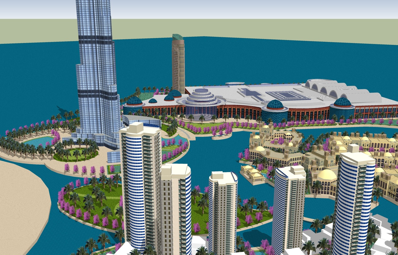 3D Model Dubai Downtown - TurboSquid 1227836