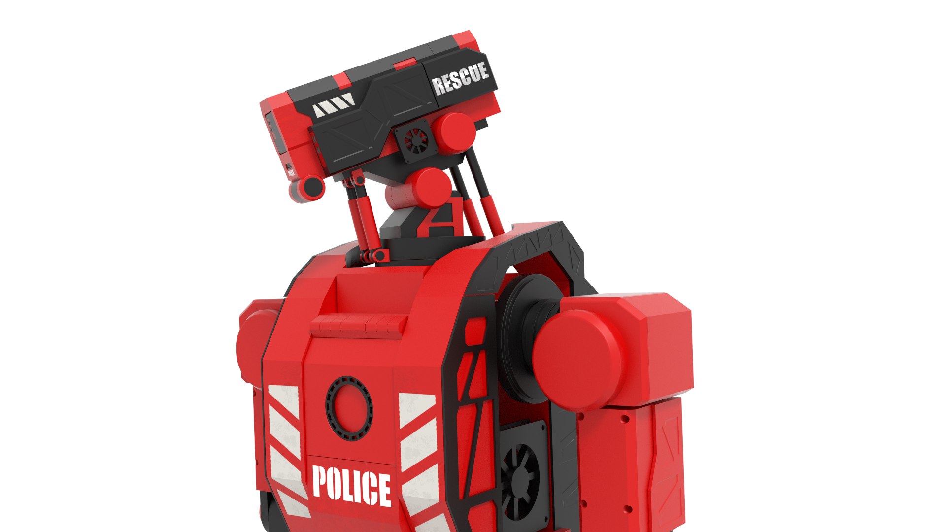 3ds max police robot