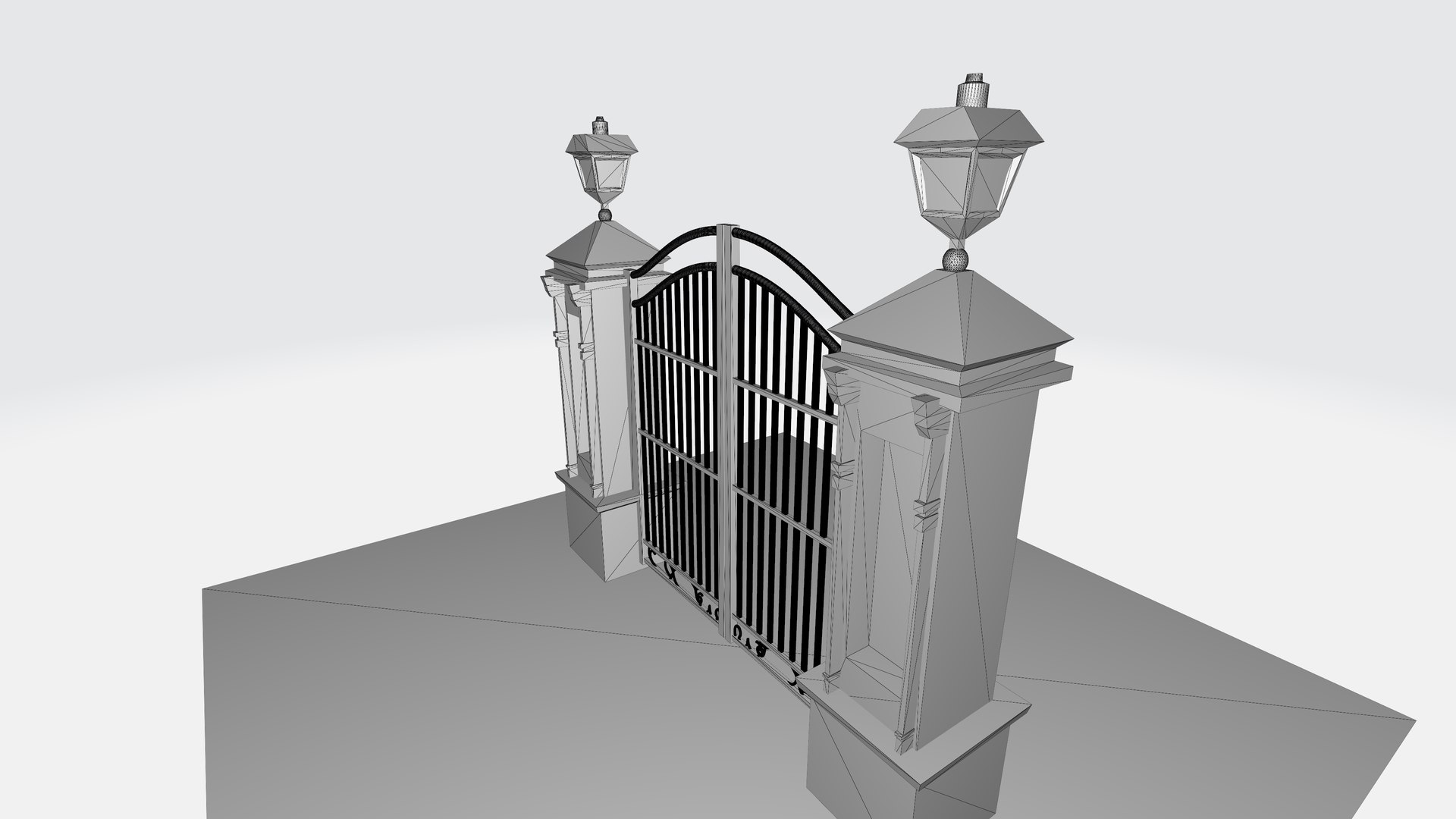 3D 3D Gate Design Modern Architectural Elements - TurboSquid 2185186