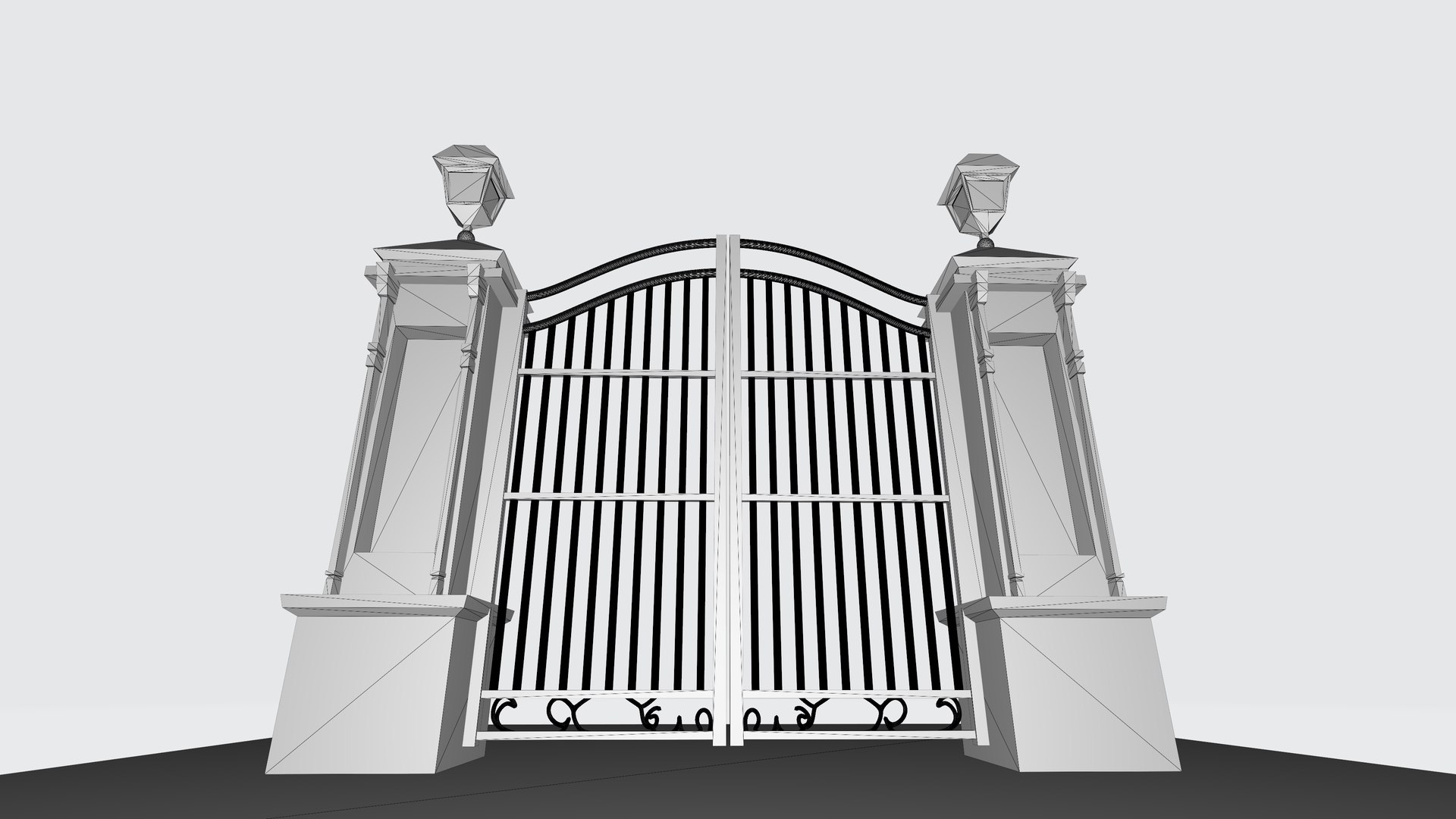 3D 3D Gate Design Modern Architectural Elements - TurboSquid 2185186