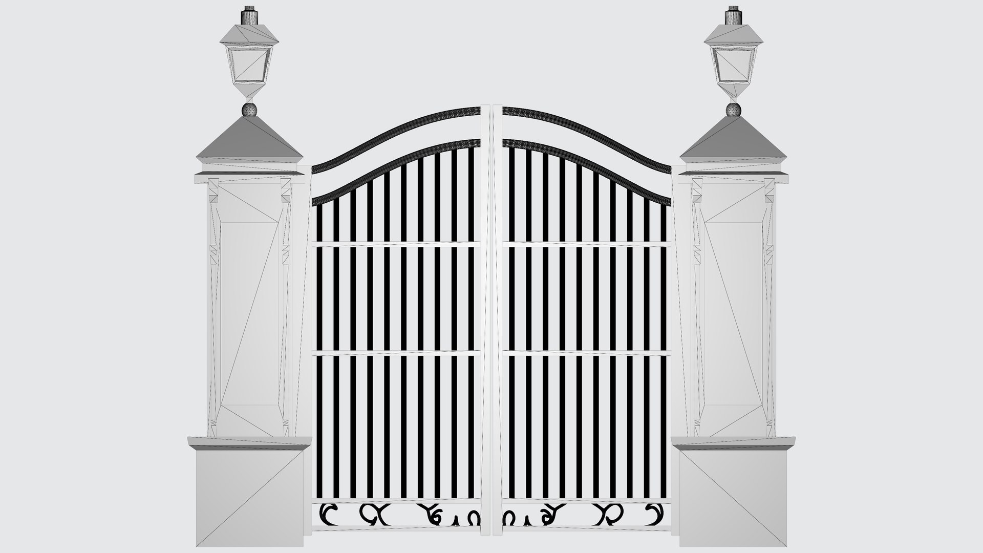 3D 3D Gate Design Modern Architectural Elements - TurboSquid 2185186