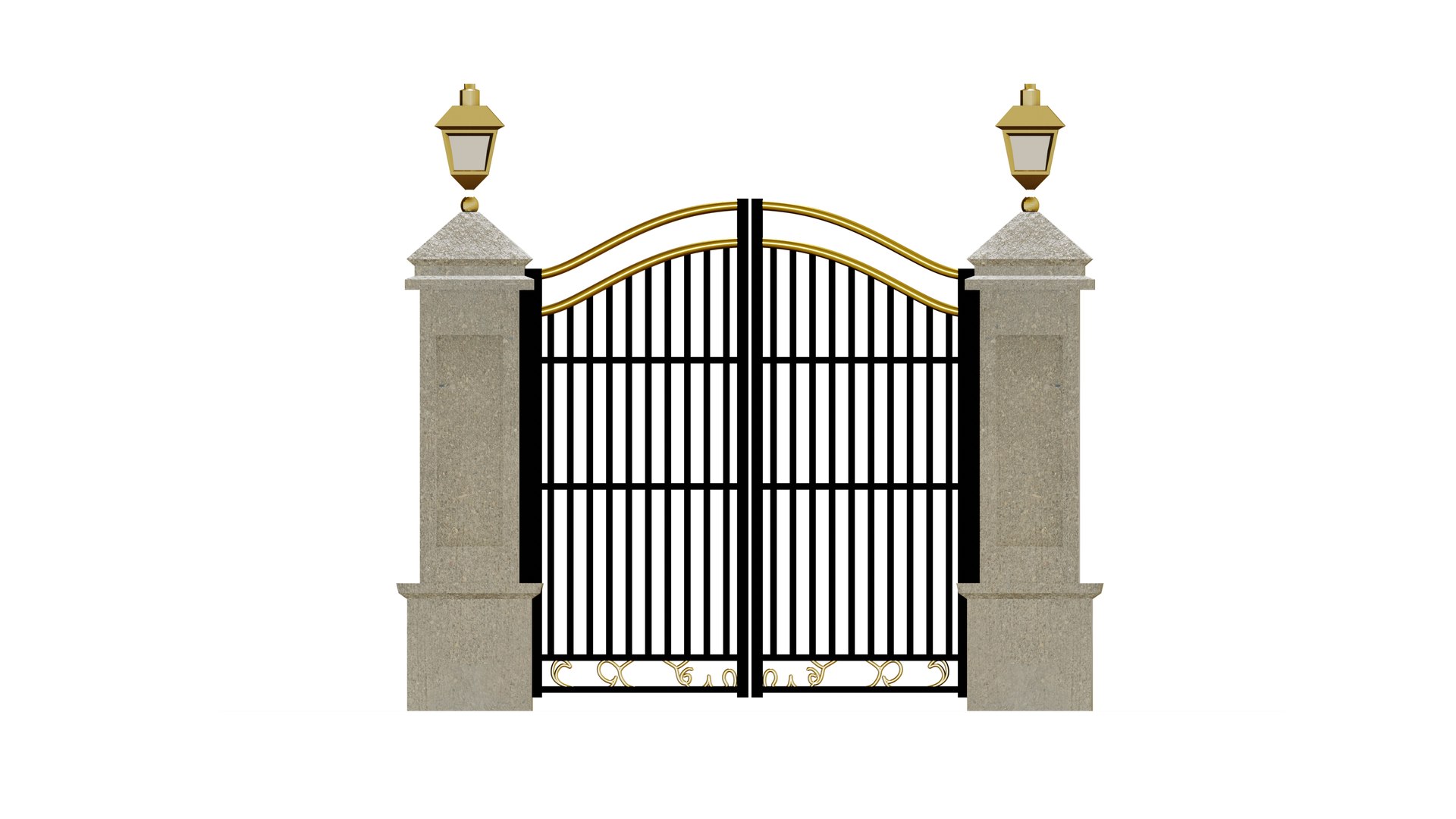 3D 3D Gate Design Modern Architectural Elements - TurboSquid 2185186