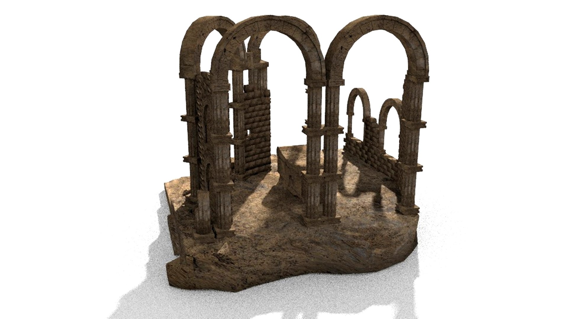 3D Ancient Stone Temple Crypt Ruins - TurboSquid 2167097