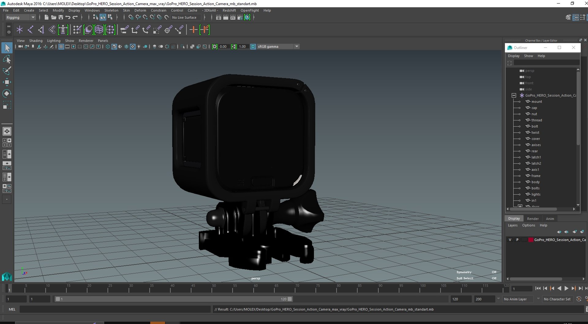 GoPro HERO Session Action Camera 3D - TurboSquid 2239640