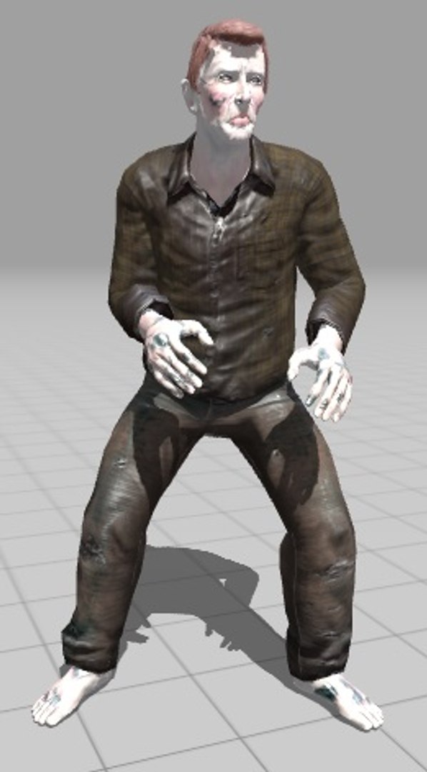 3d Male Zombie Model
