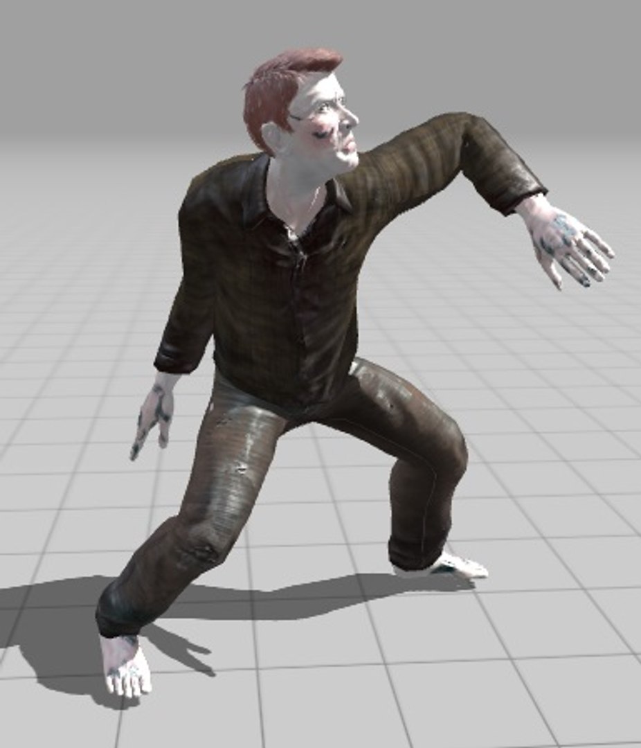 3d Male Zombie Model