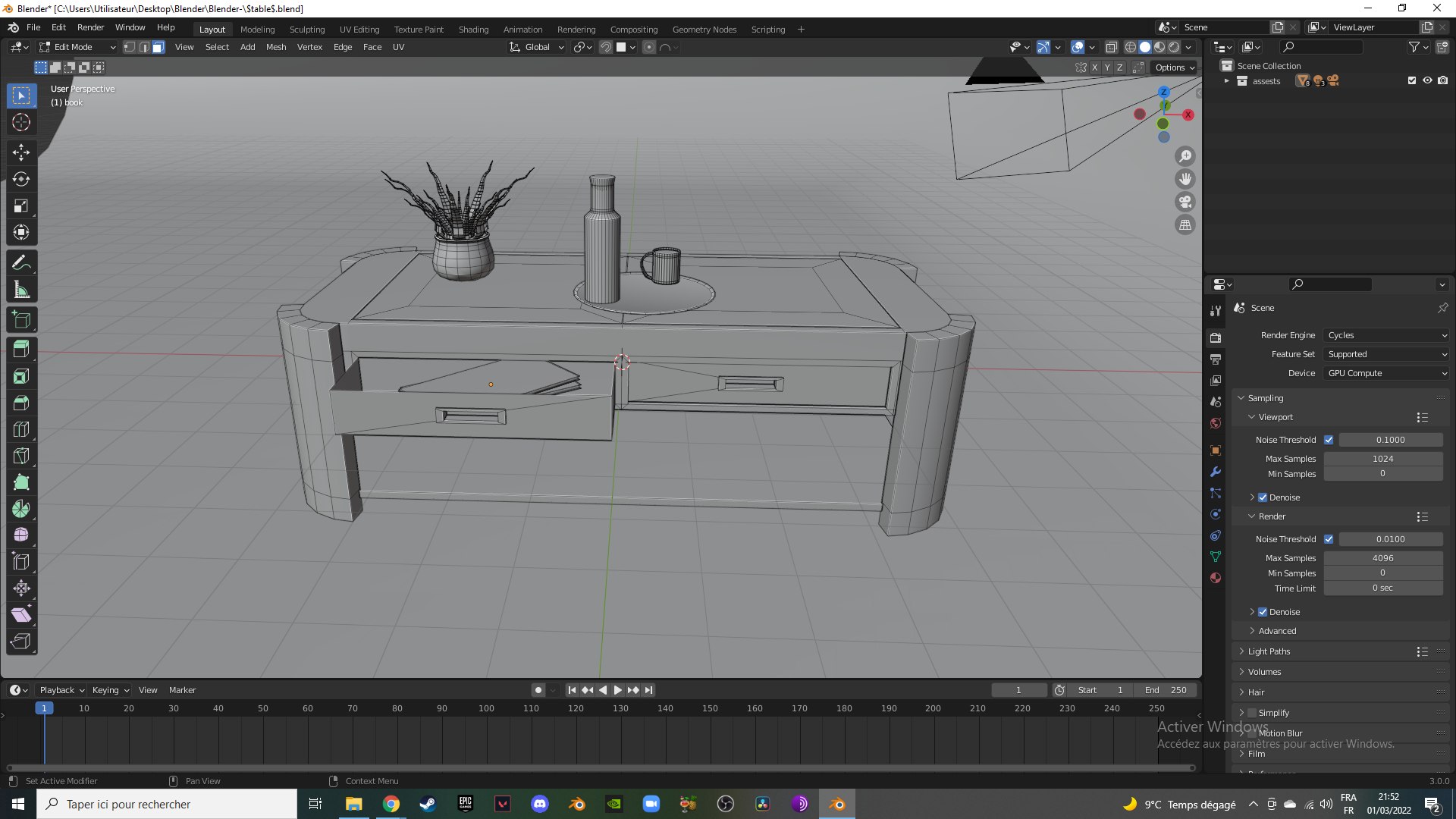 My 1st Table Asset 3D Model - TurboSquid 1861811