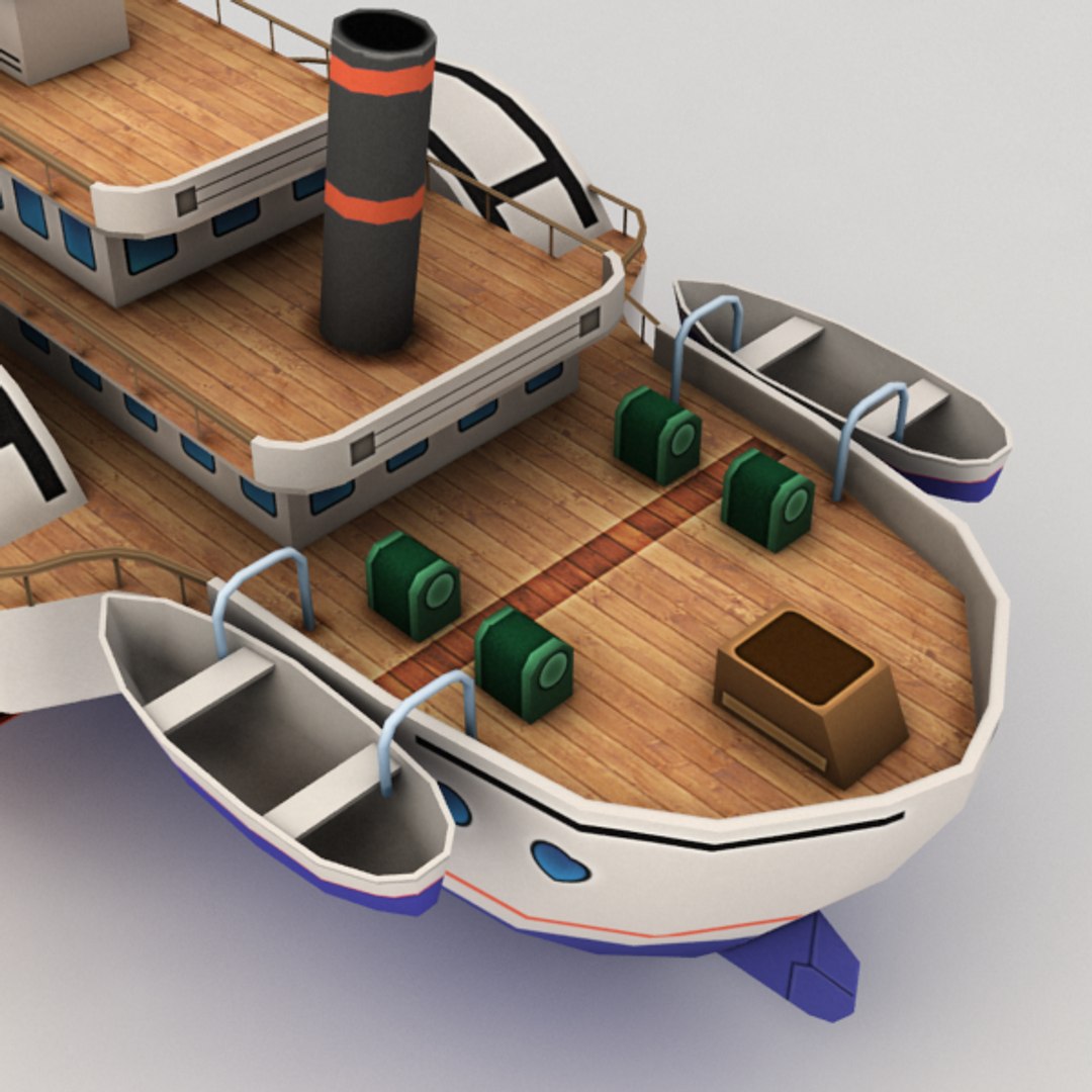 3d Paddle Steamer Boat Model
