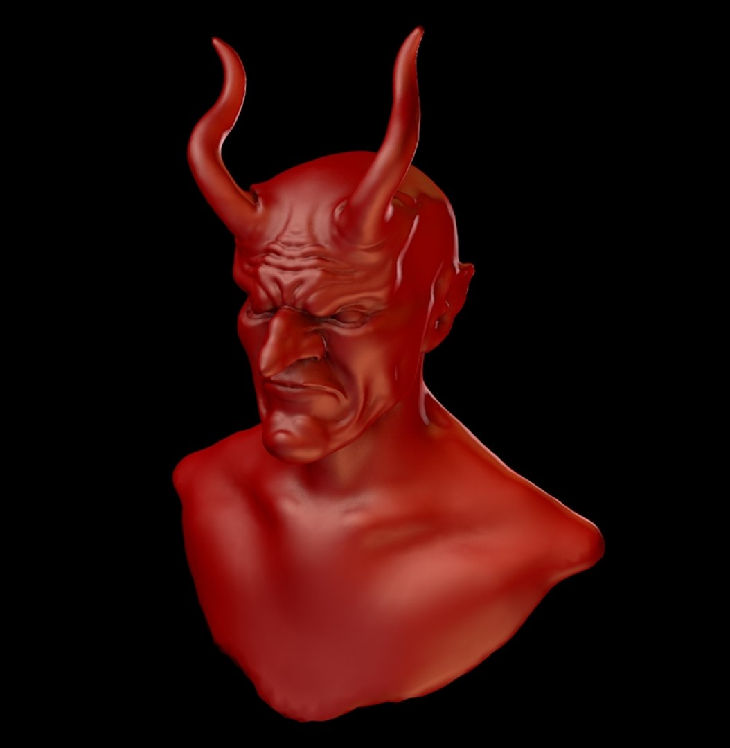 3D devil head torso model - TurboSquid 1519362