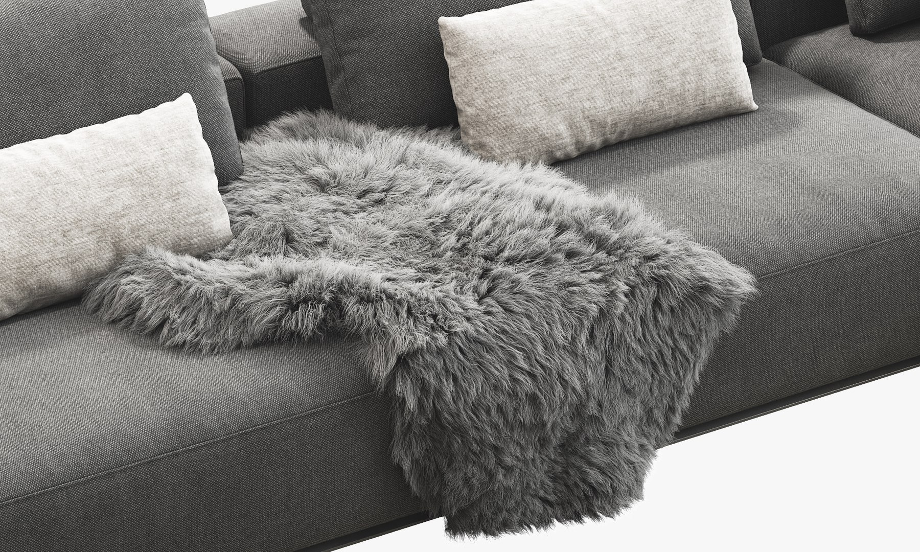 Poliform Westside Chaise Sofa 3D - TurboSquid 2419664