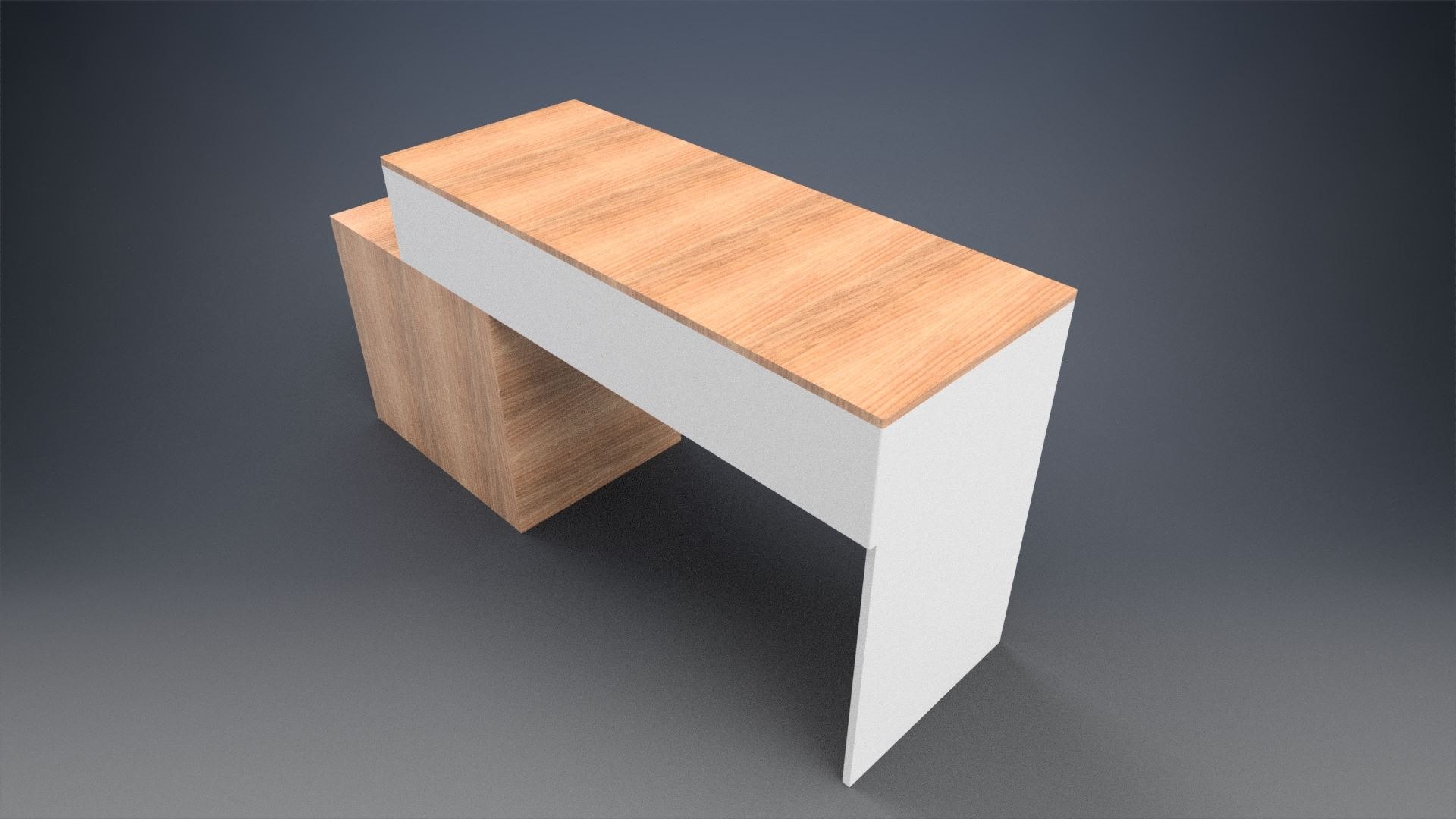 3D model minimalist wooden table type A - TurboSquid 2148714