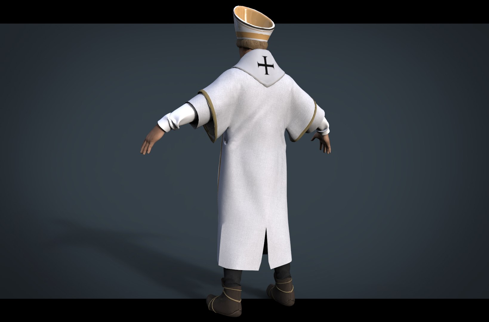 Medieval Monk 3d Model