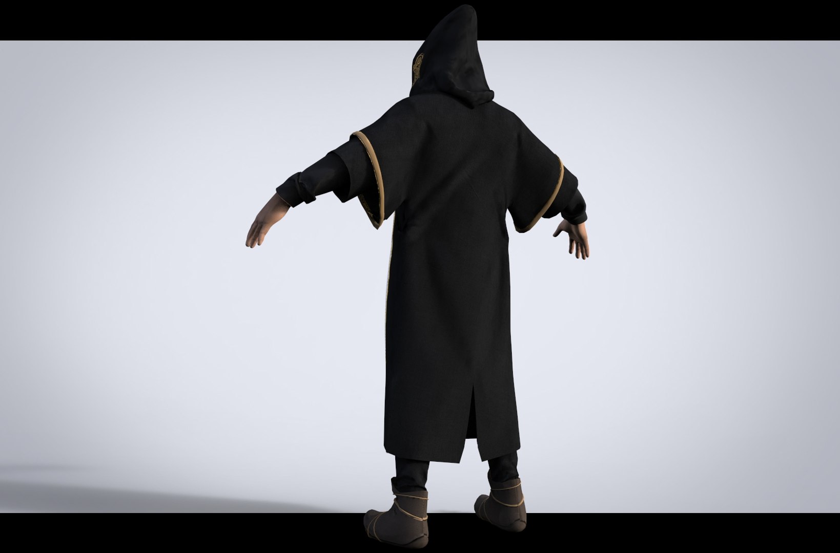 Medieval Monk 3d Model