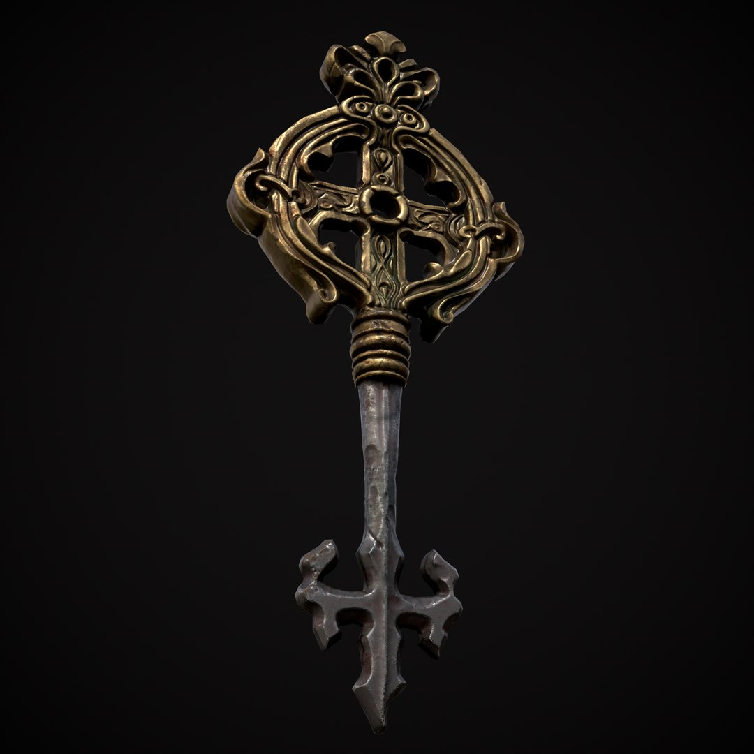 3D Ornate Exalted Key - - TurboSquid 2386520