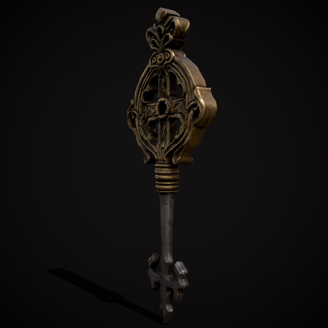 3D Ornate Exalted Key - - TurboSquid 2386520