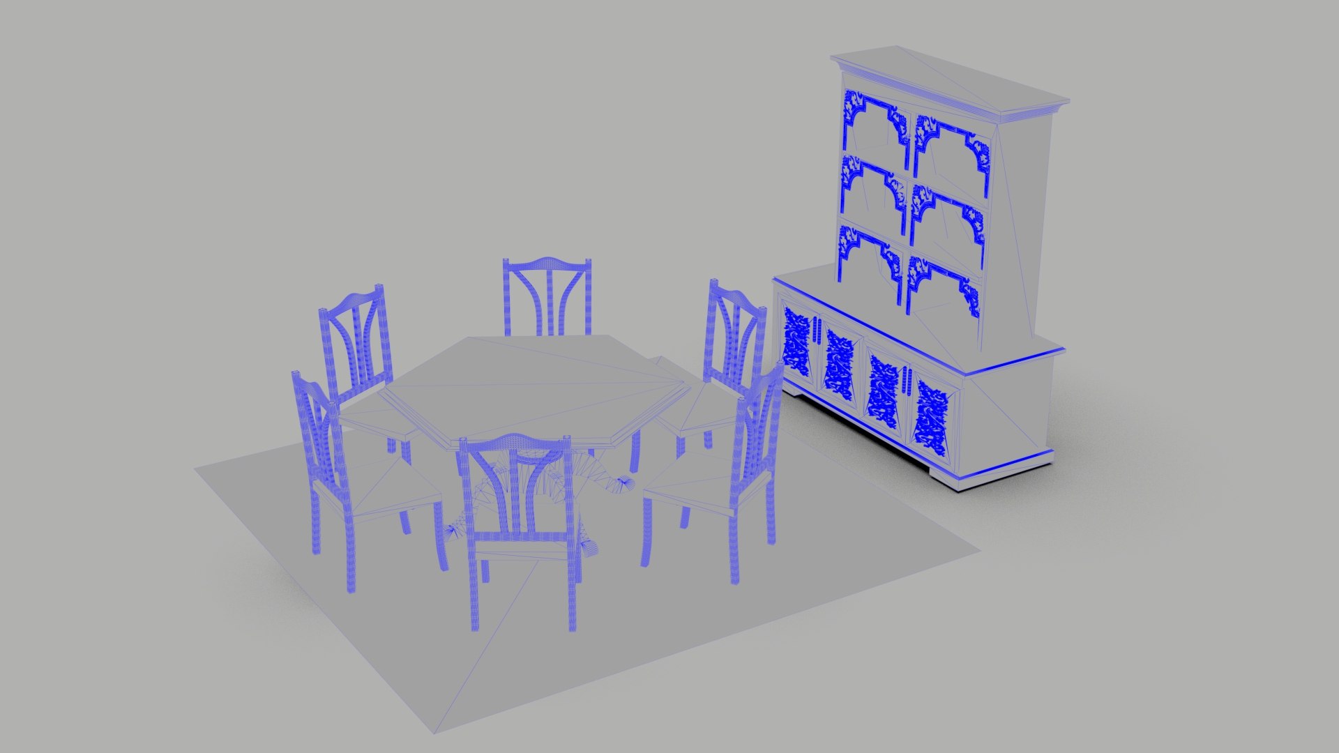 3D Dining Table Set - 02 Model - TurboSquid 2178442