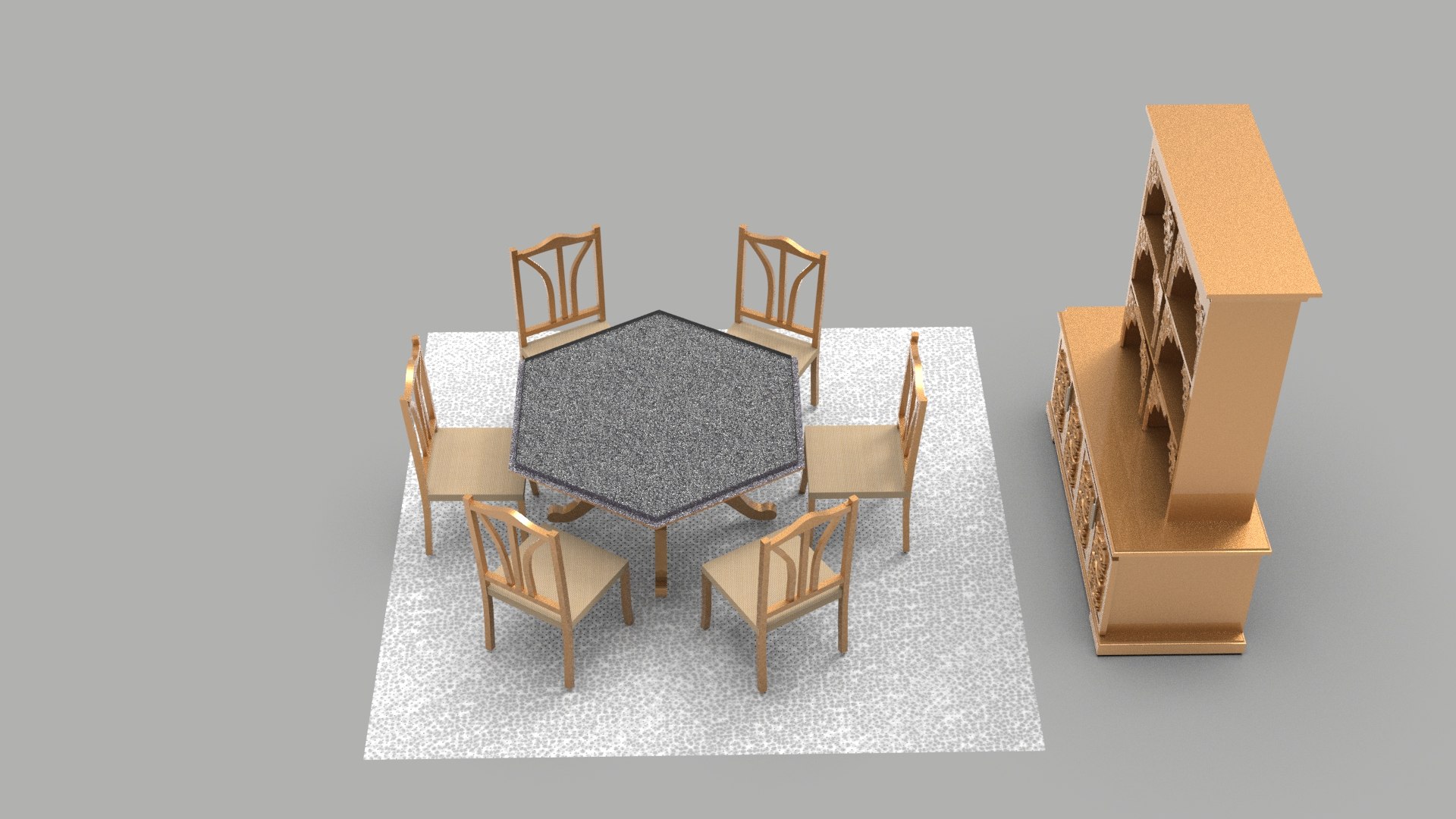 3D Dining Table Set - 02 Model - TurboSquid 2178442