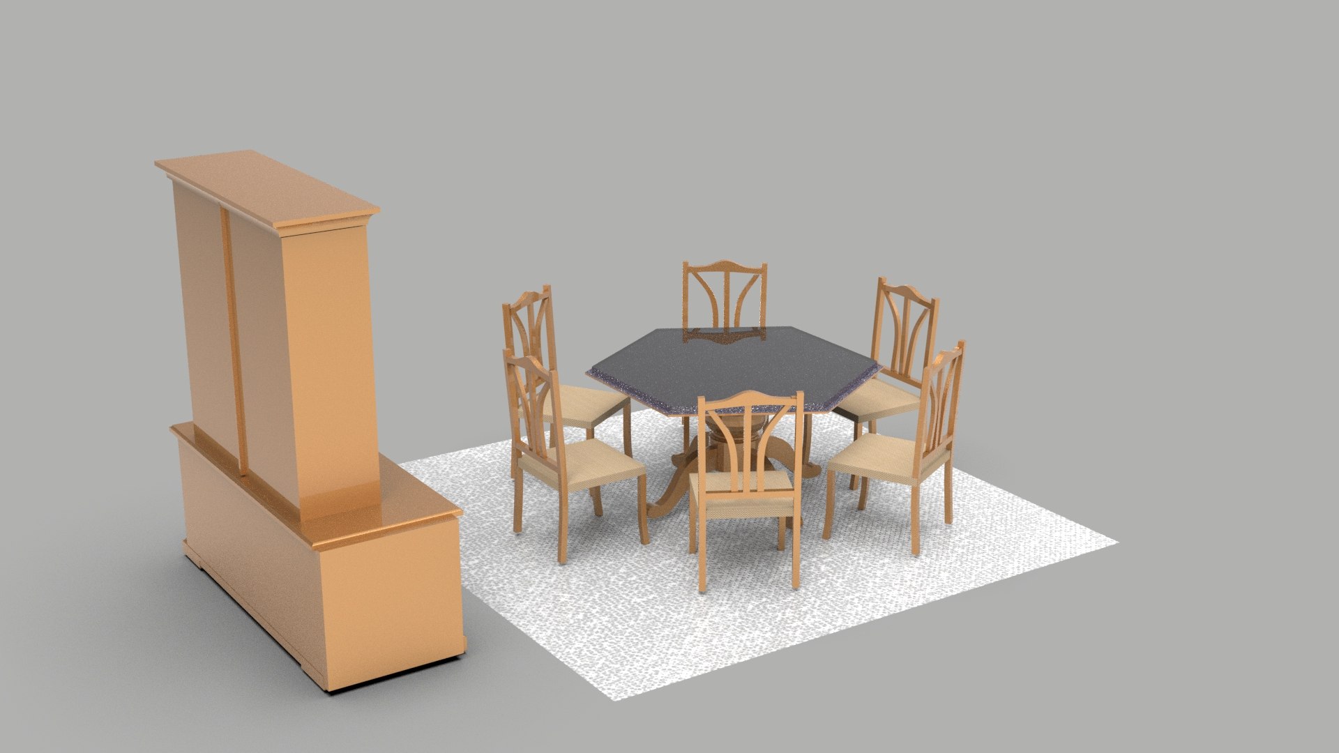3D Dining Table Set - 02 Model - TurboSquid 2178442