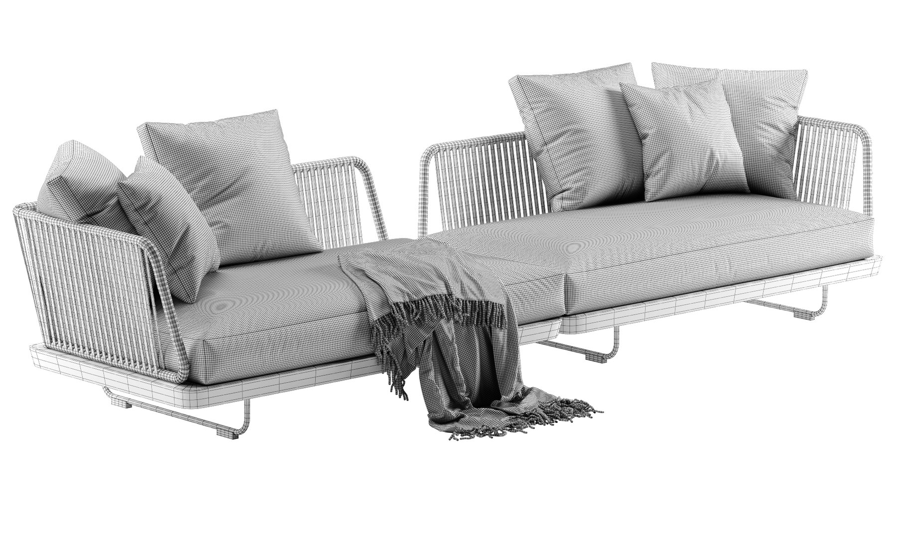 Minotti Sunray Sofa Set Model - TurboSquid 1631674