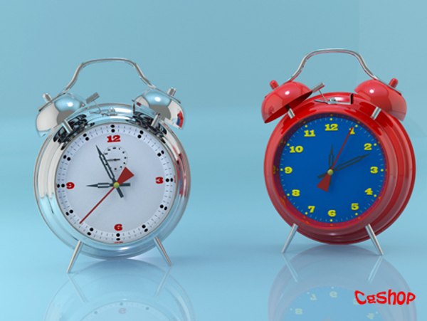3D 3ds Max alarm clock waker