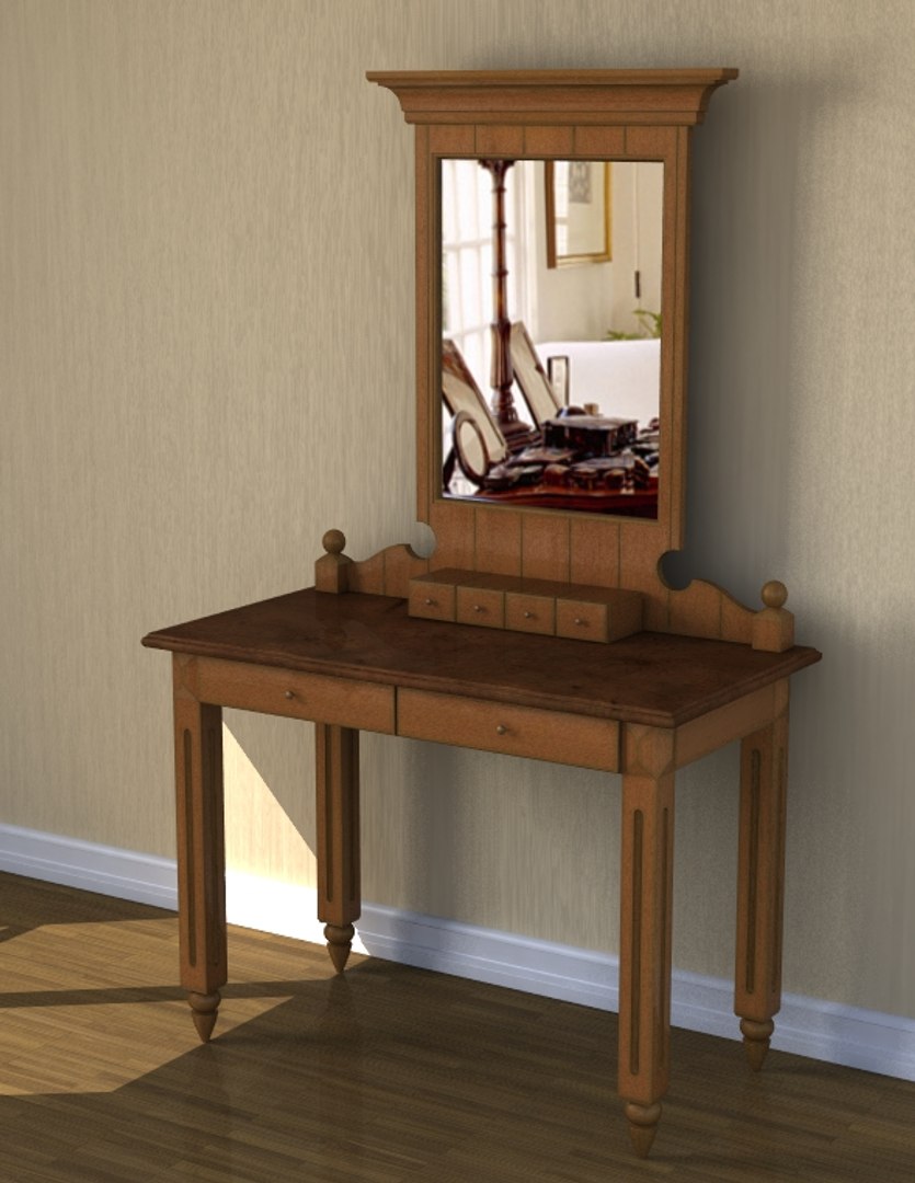 3d model table mirror